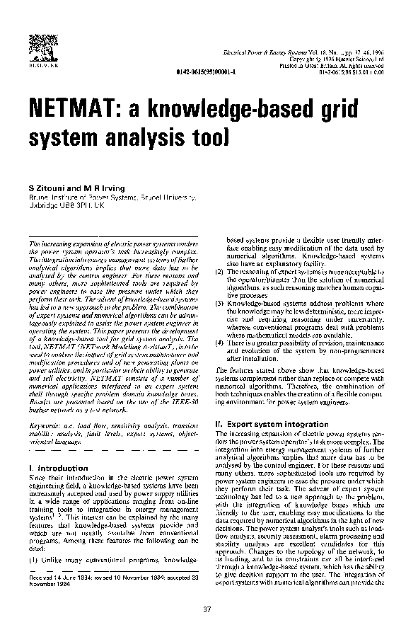 (PDF) NETMAT: A knowledge-based grid system analysis tool | Salim ZITOUNI - Academia.edu