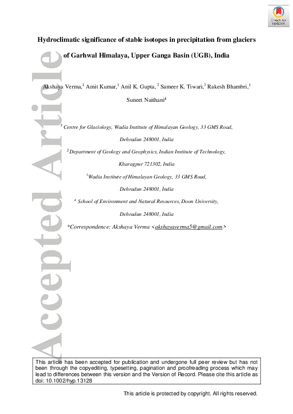 (PDF) Hydroclimatic significance of stable isotopes in precipitation ...