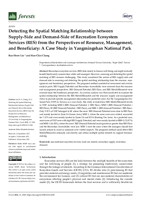 Pdf Detecting The Spatial Matching Relationship Between Supply Side And Demand Side Of