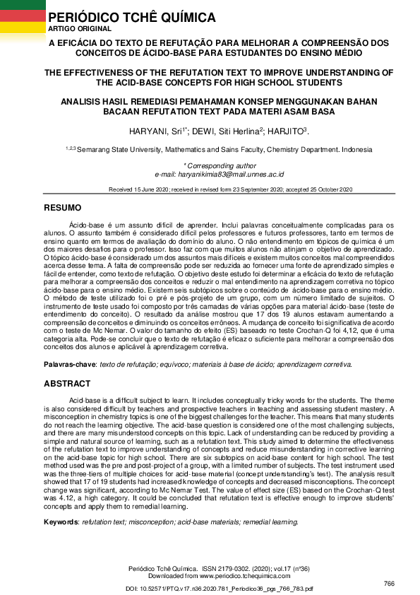 (PDF) The Effectiveness of the Refutation Text to Improve Understanding ...