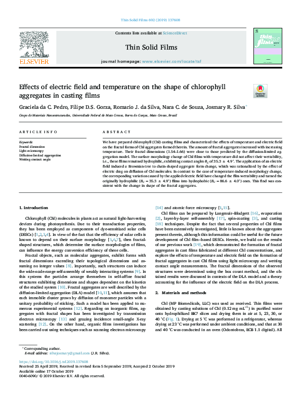 (PDF) Effects of electric field and temperature on the shape of ...