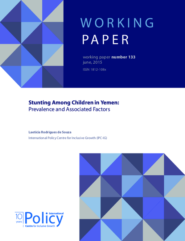(PDF) Stunting Among Children in Yemen: Prevalence and Associated Factors (PDF) Stunting Among Children in Yemen: Prevalence and Associated Factors