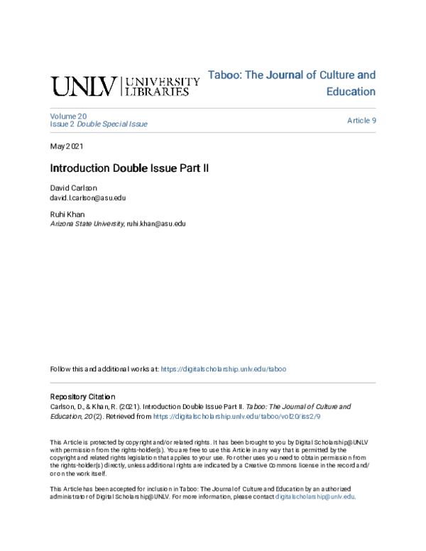 (PDF) Introduction Double Issue Part II