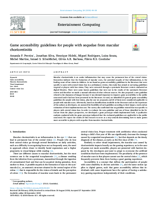 (PDF) Game accessibility guidelines for people with sequelae from ...