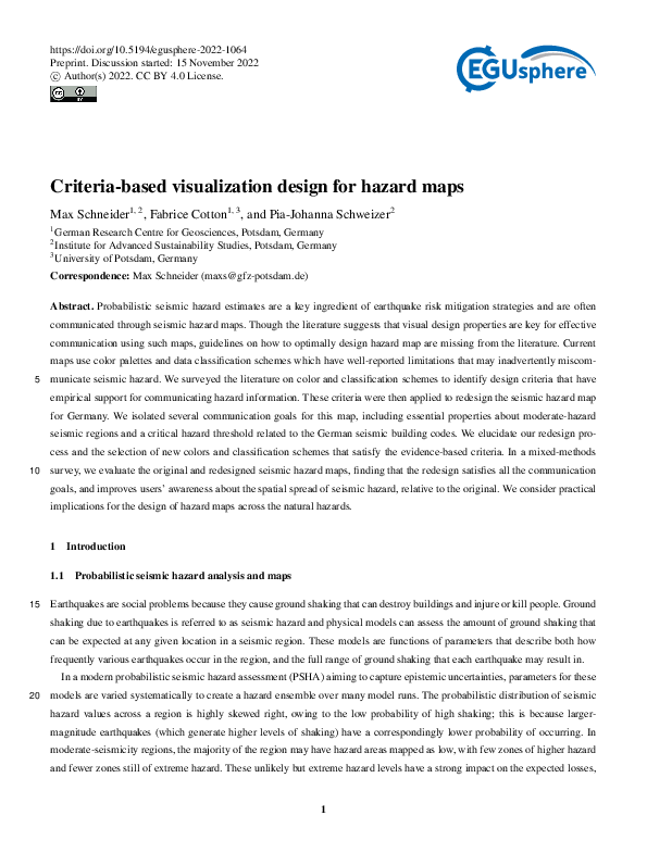 (PDF) Criteria-based visualization design for hazard maps