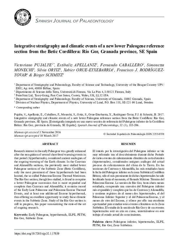 (PDF) Integrative stratigraphy and climatic events of a new lower ...