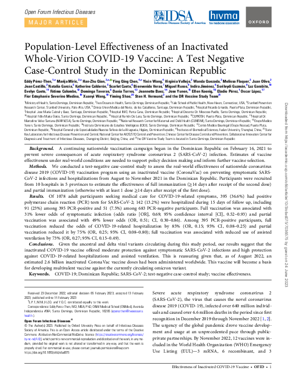 (PDF) Population-level effectiveness of an inactivated whole-virion ...