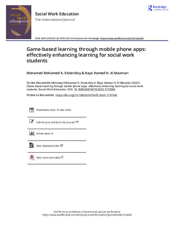 (PDF) Game-based learning through mobile phone apps: effectively ...