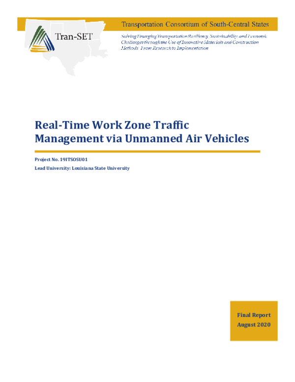(PDF) Real-Time Work Zone Traffic Management via Unmanned Air Vehicles