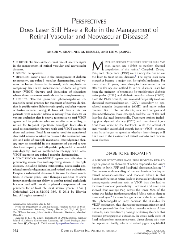 (PDF) Does Laser Still Have a Role in the Management of Retinal ...