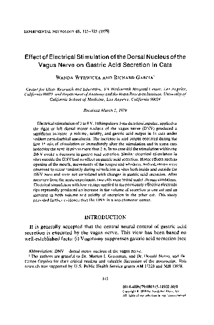 (PDF) Effect of electrical stimulation of the dorsal nucleus of the ...