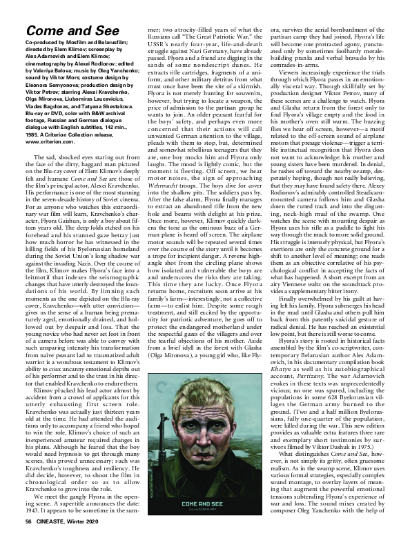 (PDF) Elem Klimov's "Come and See" (1985) PDF