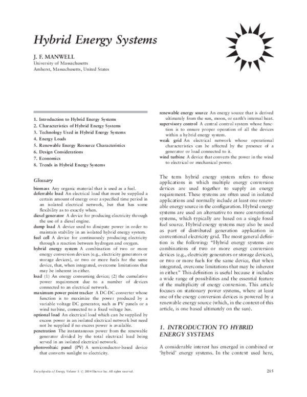 (PDF) Hybrid Energy Systems