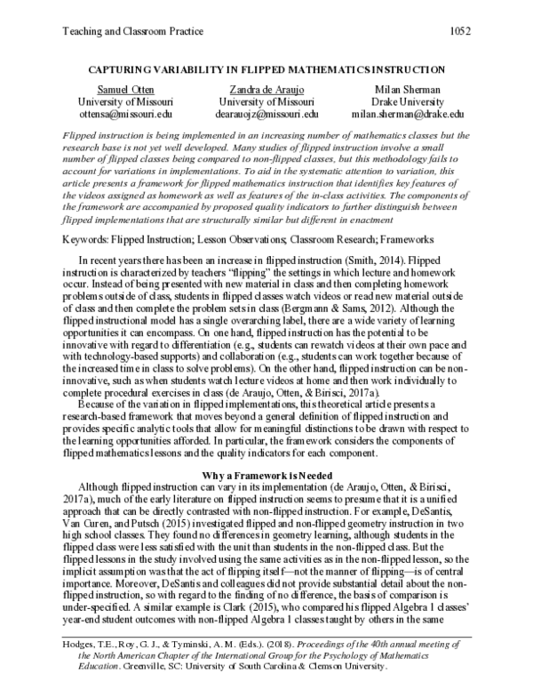 (PDF) Teaching and Classroom Practice