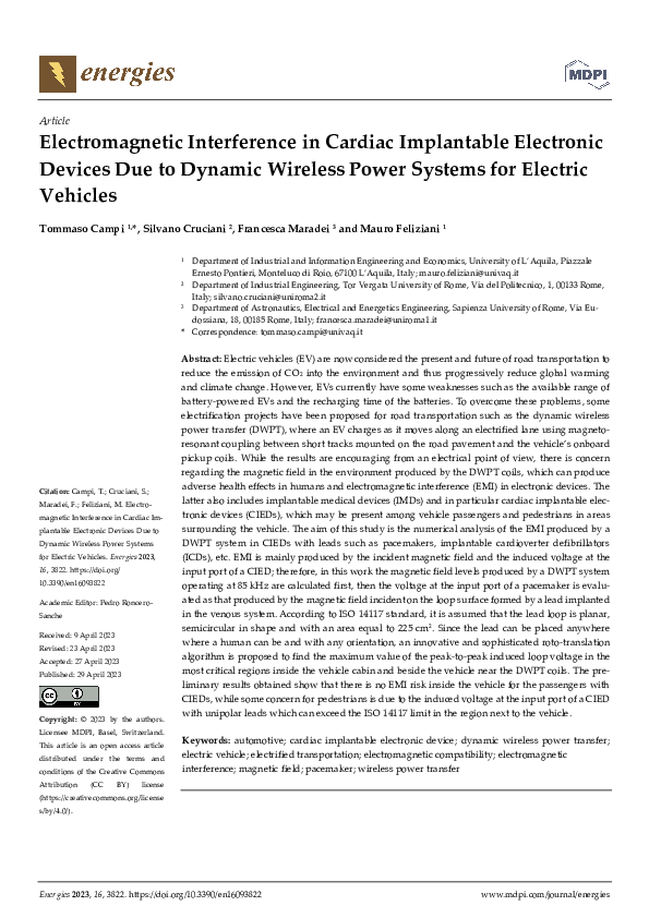 (PDF) Electromagnetic Interference in Cardiac Implantable Electronic Devices