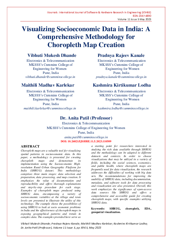 (PDF) Visualizing Socioeconomic Data in India: A Comprehensive ...