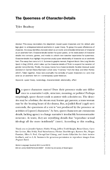 (PDF) "The Queerness of Character-Details"