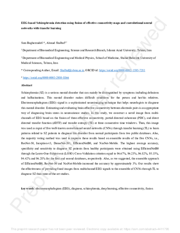 (PDF) EEG-Based Schizophrenia Detection Using Fusion of Effective Connectivity Maps and ...