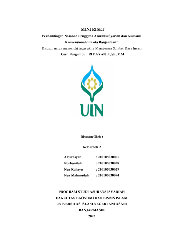 (PDF) MINI RISET