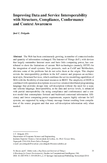 (PDF) Improving Data and Service Interoperability with Structure ...