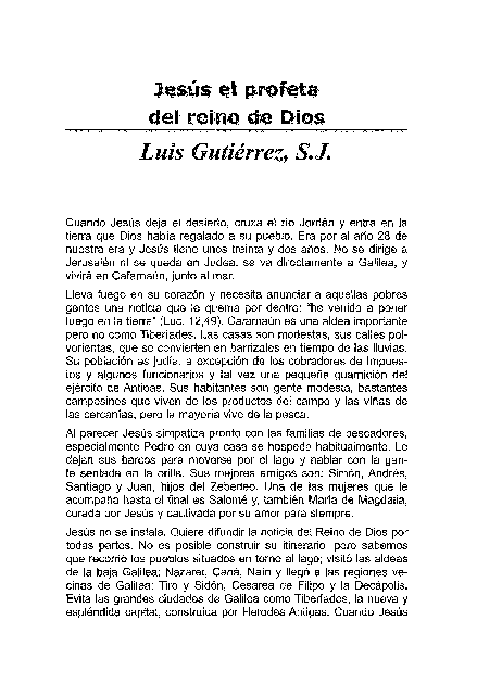 (PDF) Jesús el profeta del Reino de Dios