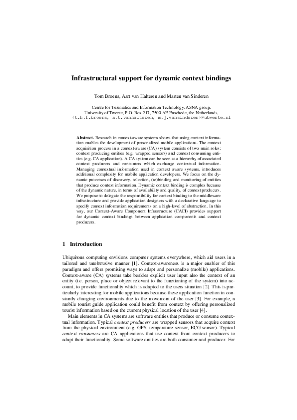 (PDF) Smart Sensing and Context