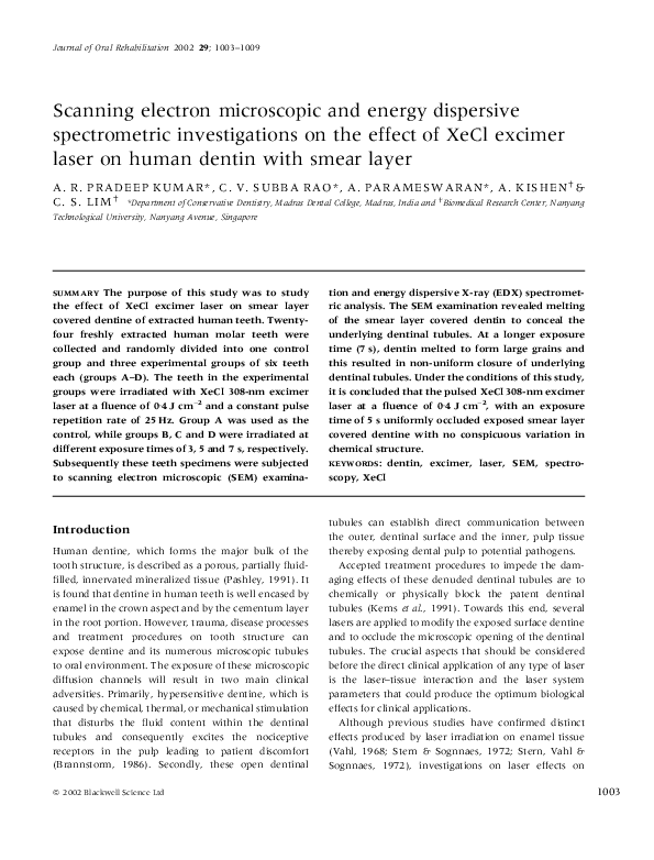 (PDF) Scanning electron microscopic and energy dispersive spectrometric ...