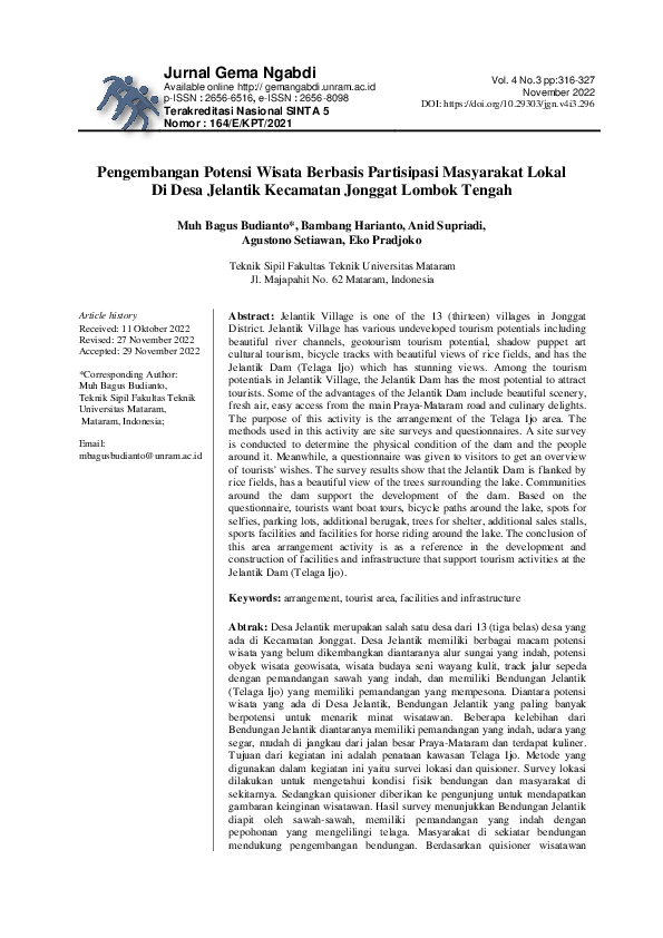 (PDF) Pengembangan Potensi Wisata Berbasis Partisipasi Masyarakat Lokal ...