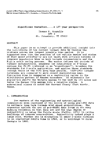 (PDF) Significant tornadoes.....A 107 year perspective