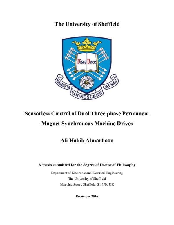 (PDF) Sensorless Control of Dual Three-Phase Permanent Magnet ...