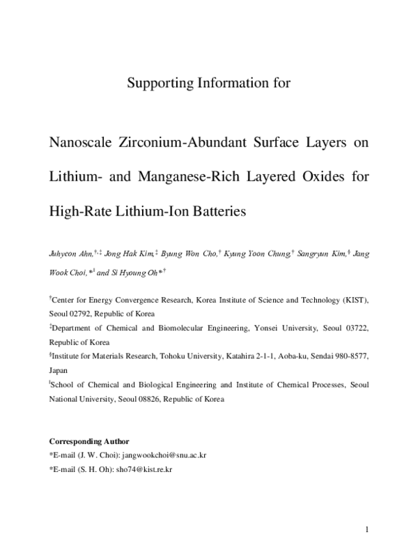 (PDF) Nanoscale Zirconium-Abundant Surface Layers on Lithium- and Manganese-Rich Layered Oxides ...