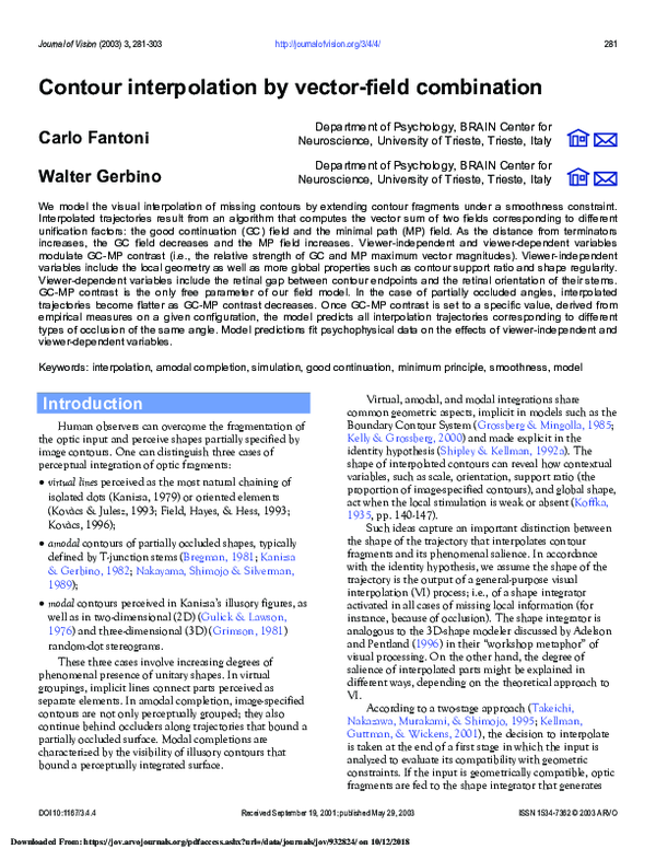 (PDF) Contour interpolation by vector-field combination