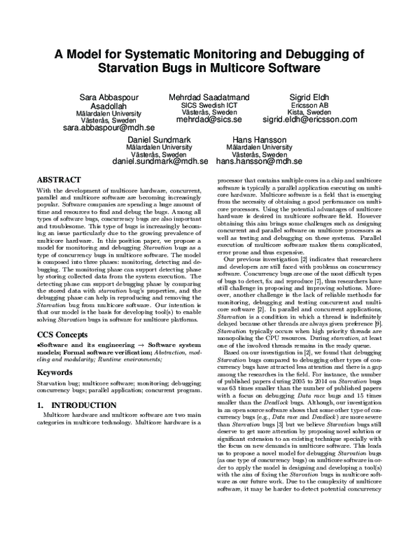 (PDF) A model for systematic monitoring and debugging of starvation ...