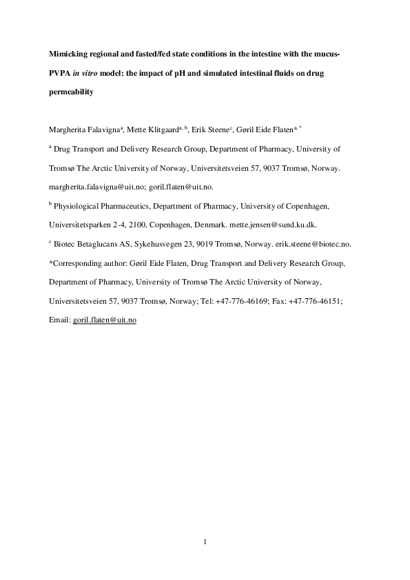 (PDF) Mimicking regional and fasted/fed state conditions in the ...