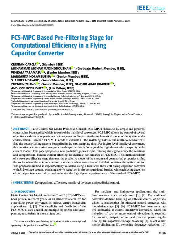 (PDF) FCS-MPC Based Pre-Filtering Stage for Computational Efficiency in ...