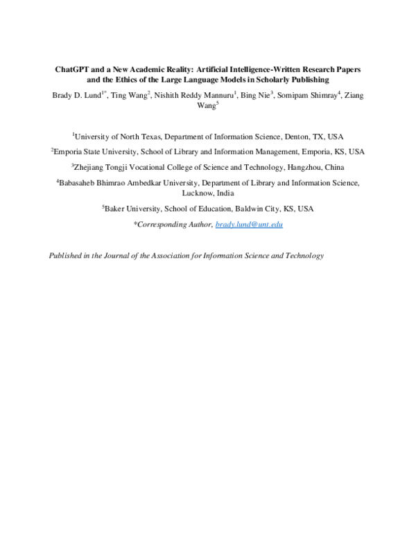 (PDF) ChatGPT and a New Academic Reality: Artificial Intelligence ...