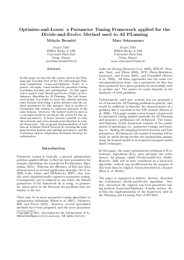 (PDF) Tuning AI Planning with LaO Framework