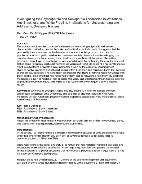 (PDF) Investigating the Psychopathic and Sociopathic Tendencies in ...