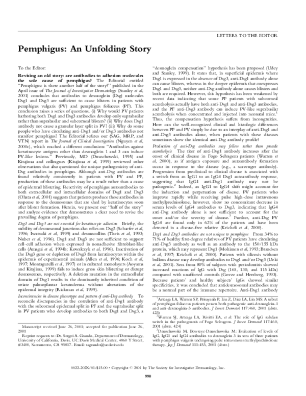 (PDF) Pemphigus: An Unfolding Story