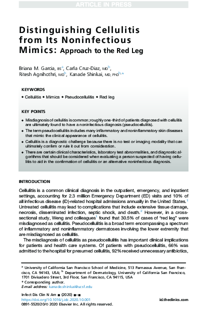 (PDF) Distinguishing Cellulitis from Its Noninfectious Mimics
