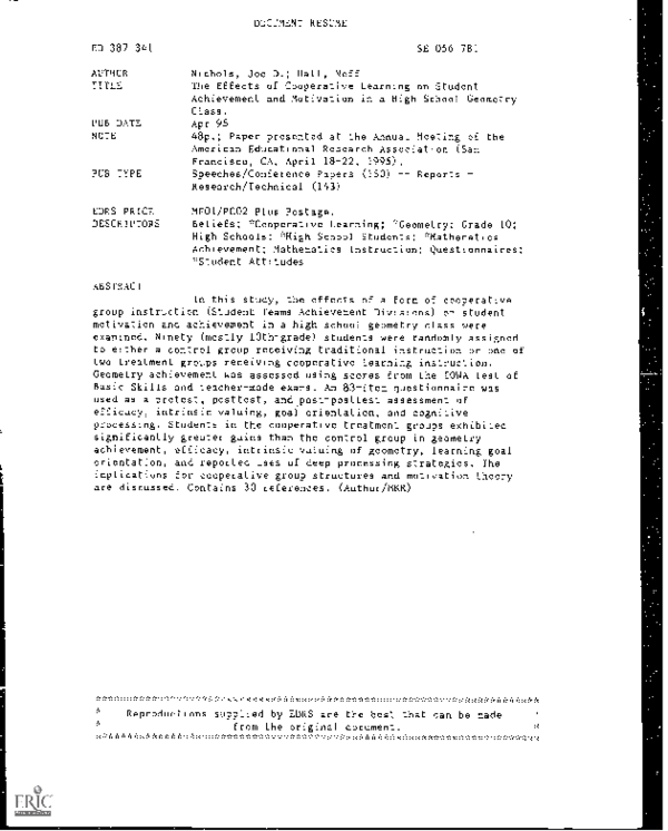 (PDF) The Effects of Cooperative Learning on Student Achievement and ...