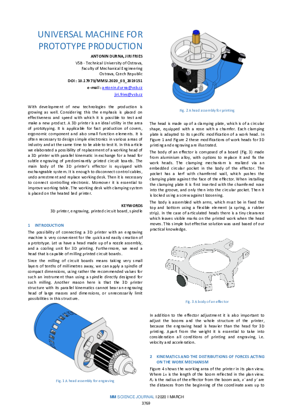 (PDF) Universal Machine for Prototype Production
