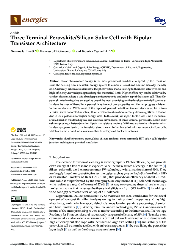 (PDF) Three Terminal Perovskite/Silicon Solar Cell with Bipolar ...