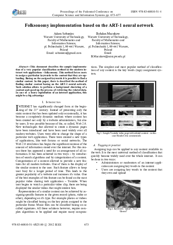 (PDF) Folksonomy implementation based on the ART-1 neural network | zam zami - Academia.edu