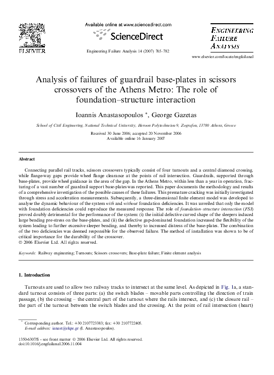 (PDF) Analysis of failures of guardrail base-plates in scissors ...