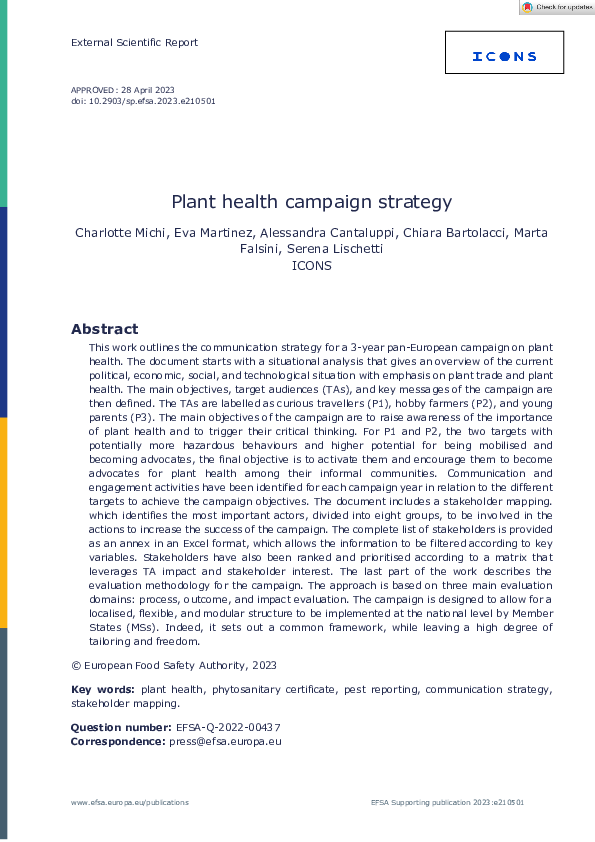 (PDF) Plant health campaign strategy