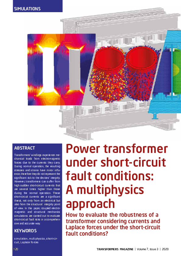 Pdf Power Transformer Under Short Circuit Fault Conditions A Multiphysics Approach