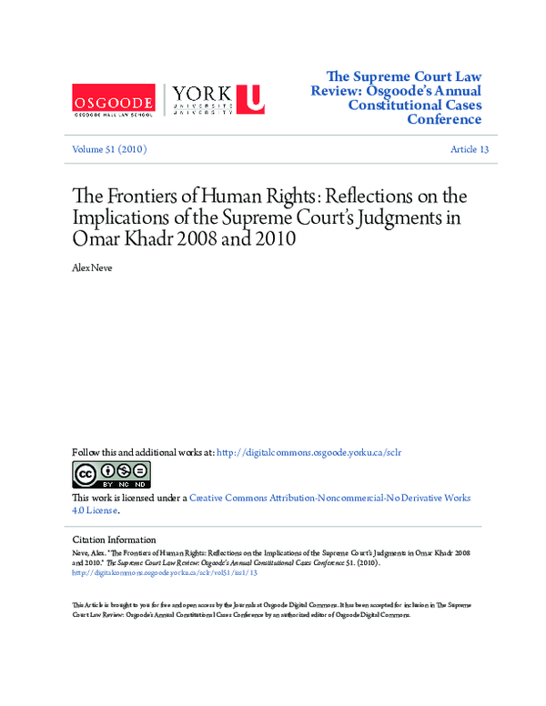 (PDF) The Frontiers of Human Rights: Reflections on the Implications of ...