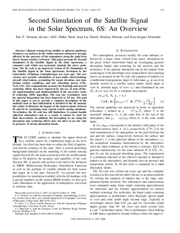 (PDF) Second Simulation of the Satellite Signal in the Solar Spectrum ...