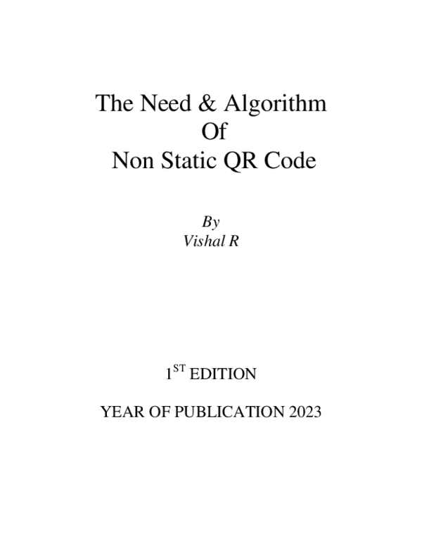 (PDF) The Non Static QR Code Algorithm
